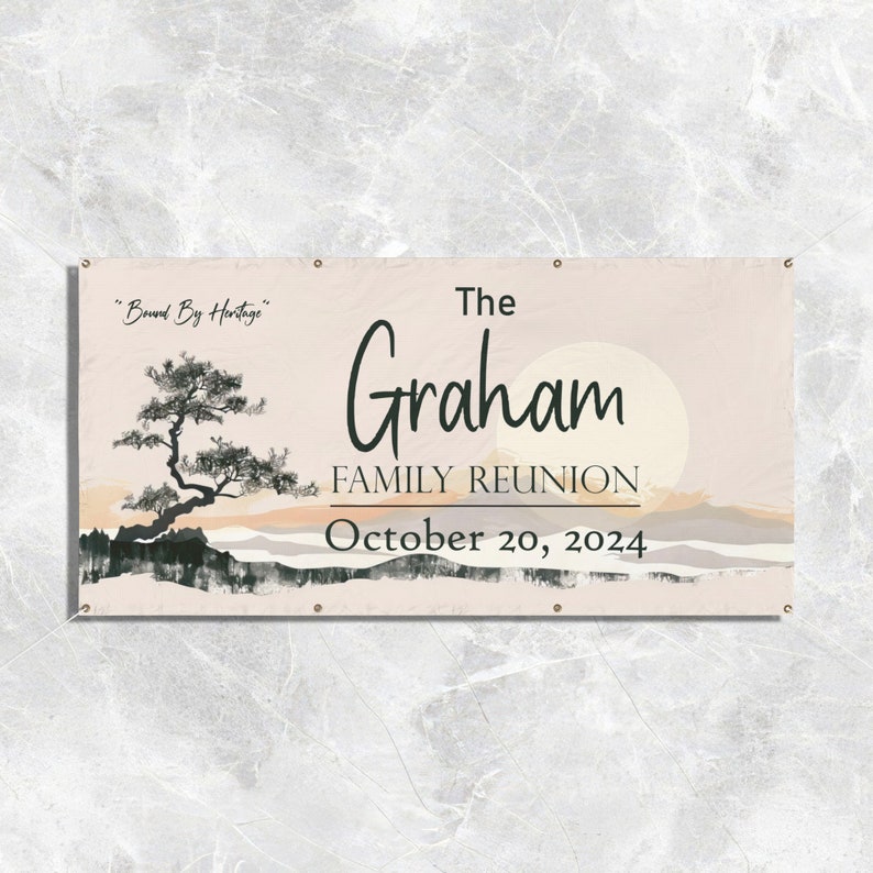 Family Reunion Banner, Personalized Vinyl Banner, Customizable Event ...