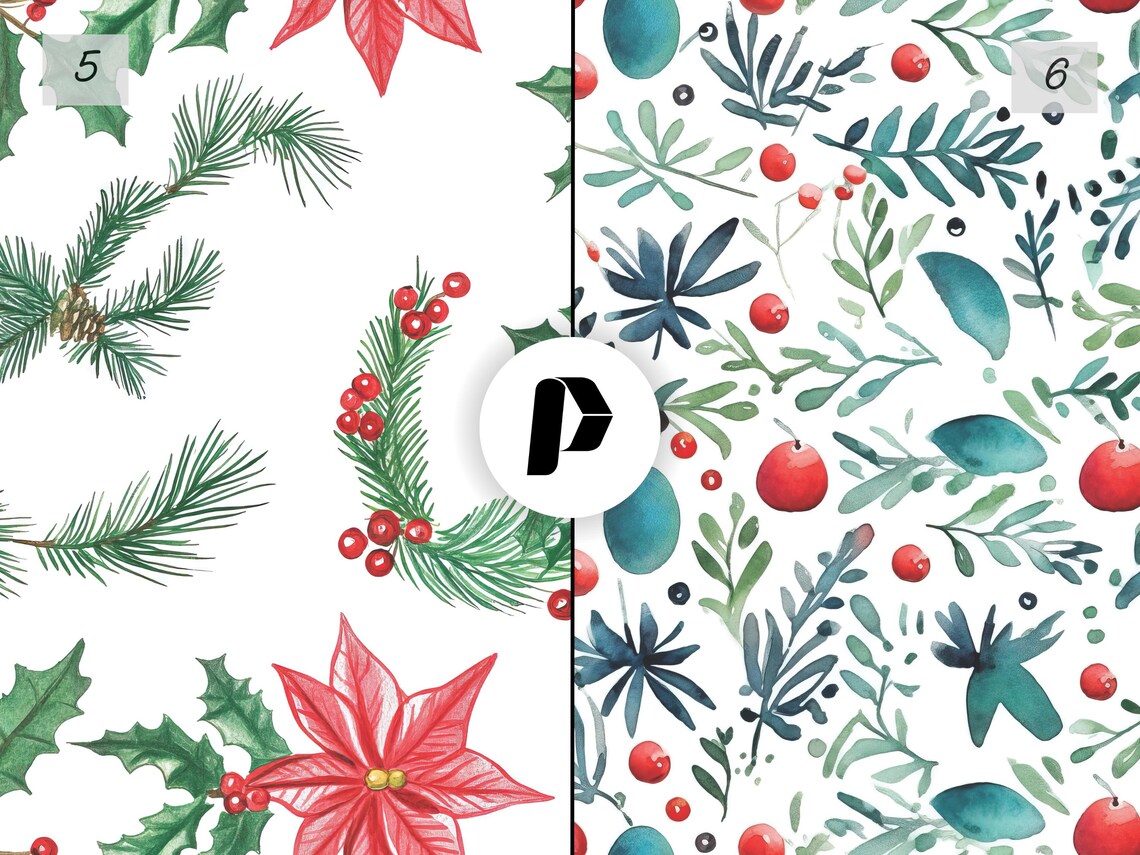 Christmas Seamless Pattern, Christmas Digital Paper, Christmas ...