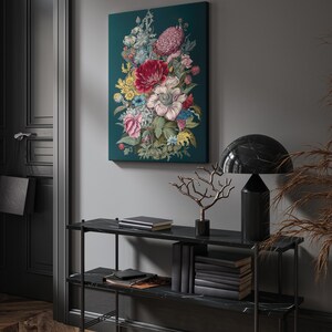Botanical Canvas Painting, Floral Canvas Painting, Original Art on ...