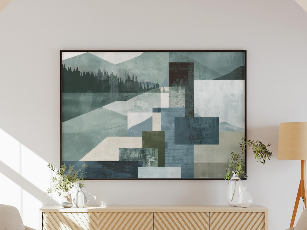 Calming Wall Art, Tranquil Abstract Landscape Print, Zen Home Decor ...