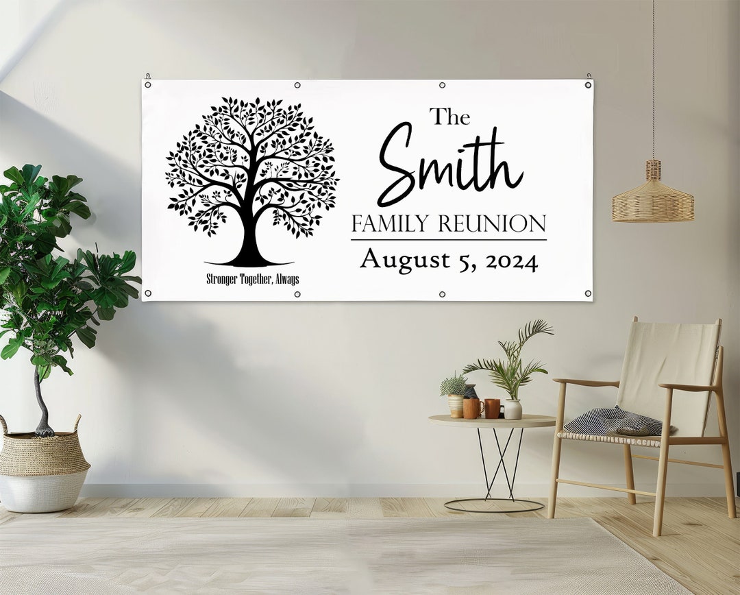 Family Reunion Banner, Personalized Vinyl Banner, Customizable Event ...