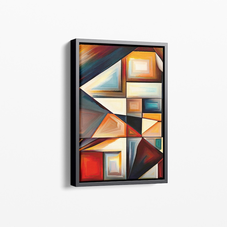Vertical Statement Art, Gallery Wall Filler Canvas, Portrait Abstract ...