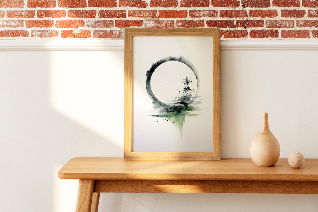 Zen Circle, Zen Wall Art, Minimalist Zen Wall Decor, Minimalist Wall ...