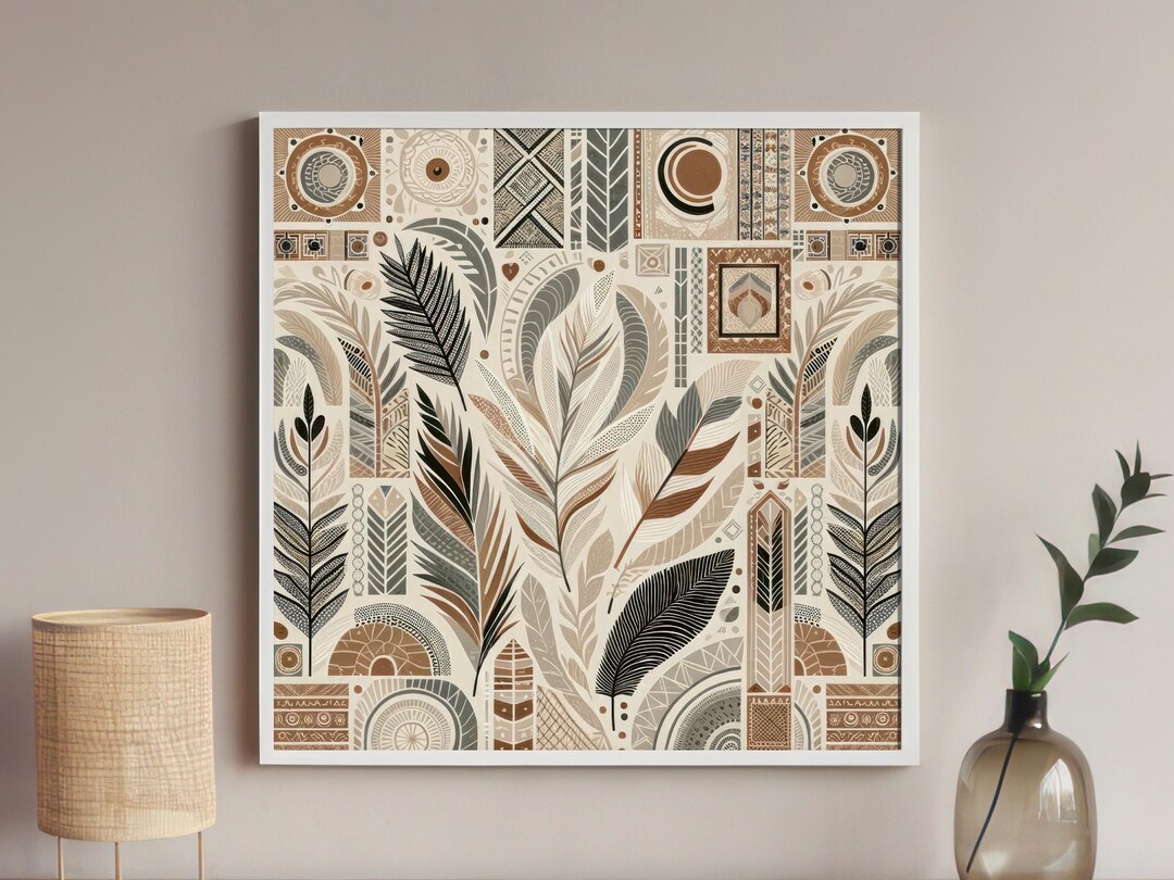 Modern Boho Art Print, Mid-century Bohemian Wall Art, Bohomodern ...