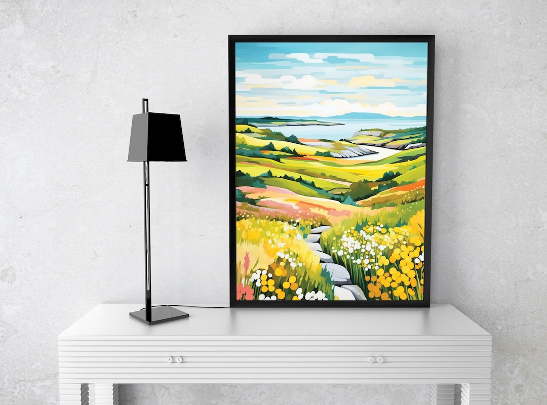 Framed Nordic Nature Art, Framed Original Art, Scandinavian Nature Wall ...