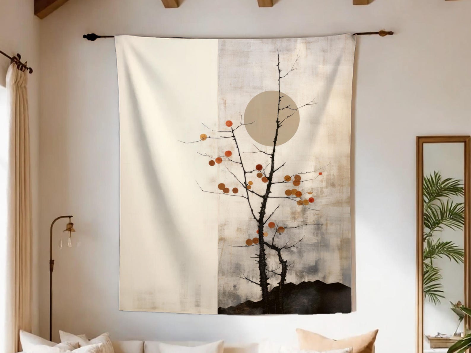Japanese Tapestry, Original Art on Tapestry, Japan Wall Hanging ...
