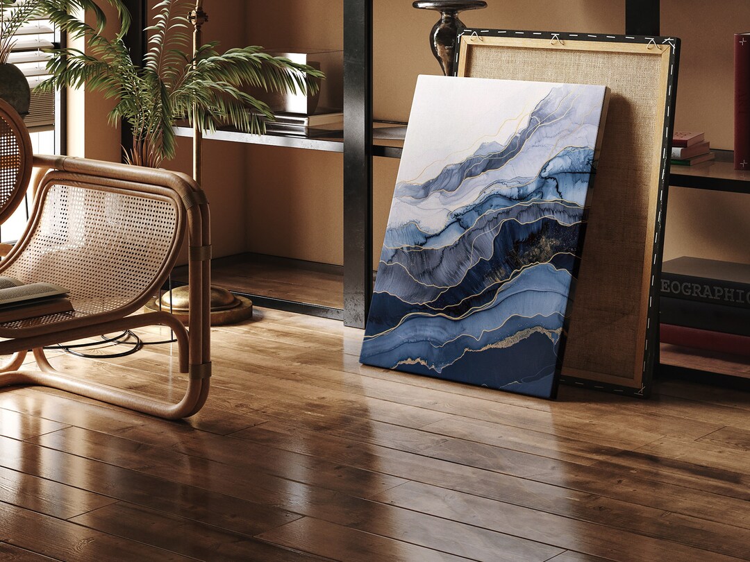 Sophisticated Abstract Canvas Painting, Posh Wall Art, Original Art on ...