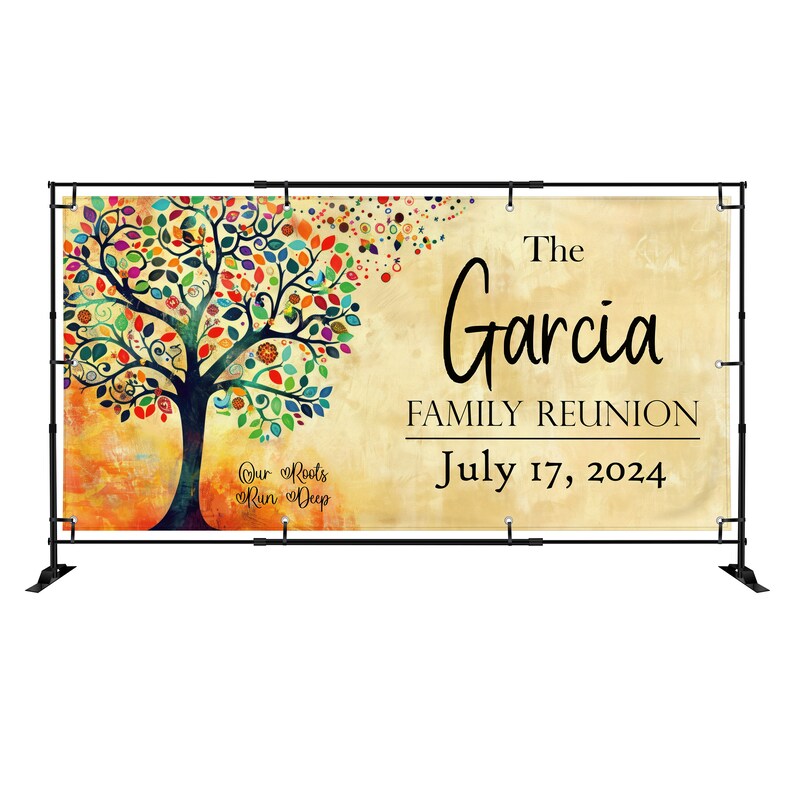 Family Reunion Banner, Personalized Vinyl Banner, Customizable Event ...