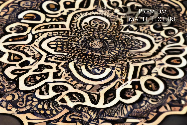 Mandala Wall Art, Boho Spiritual Decor, Embossed Texture Print, Museum ...