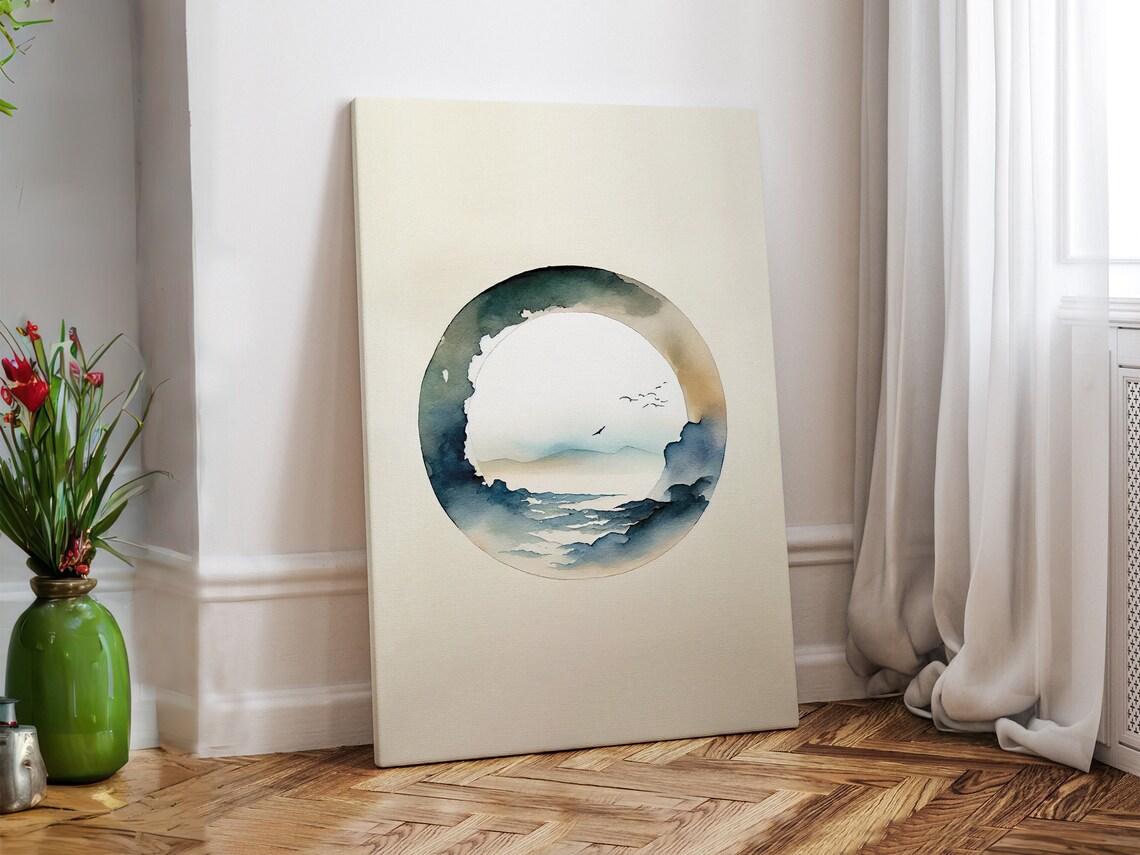 Zen Canvas Painting, Original Art on Canvas, Zen Wall Art, Minimalist ...