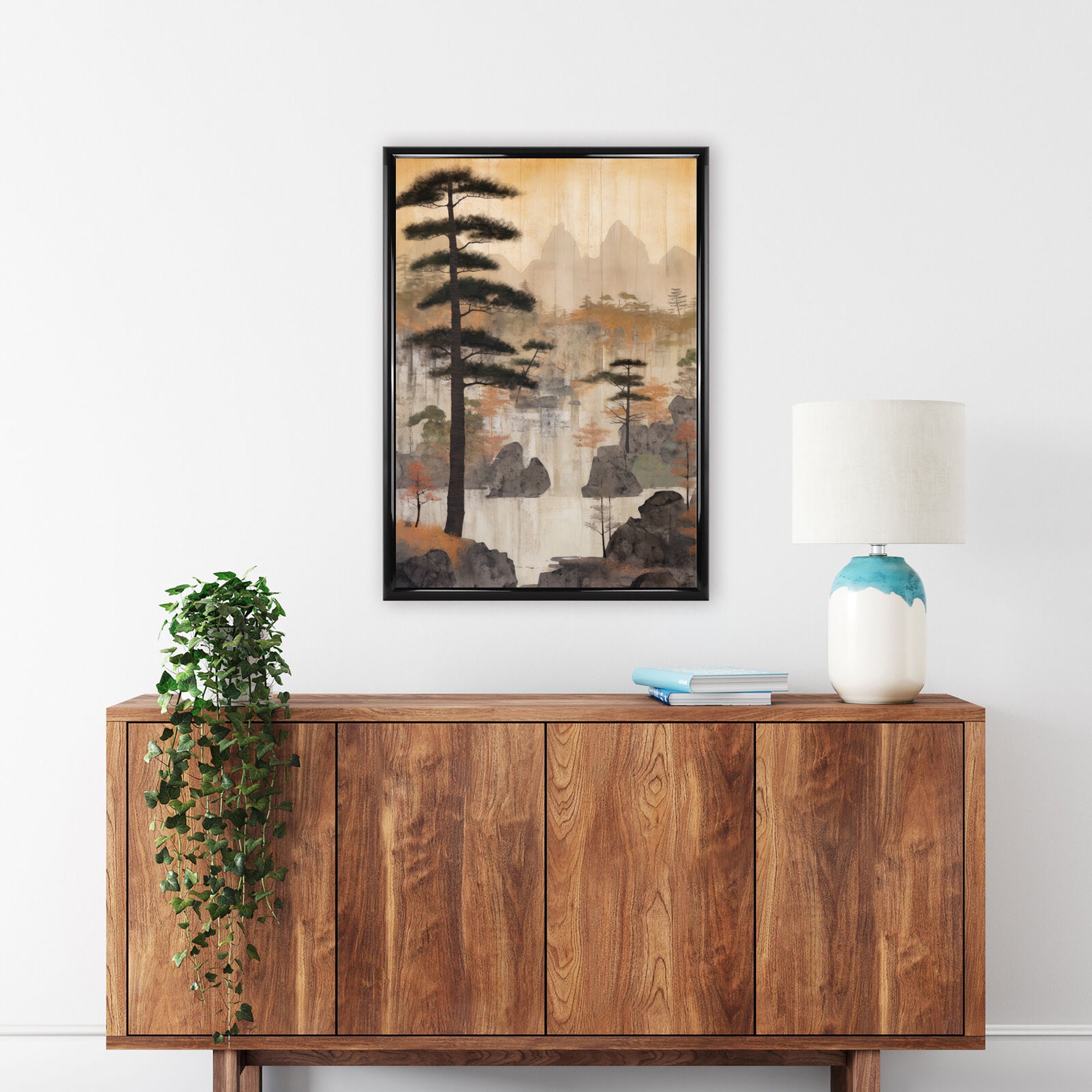 Japandi Wandkunst japanische Wandkunst Japandi Kunstdruck - Etsy.de