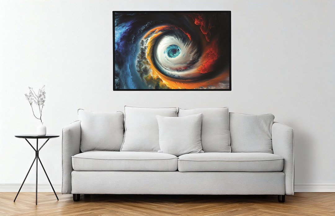 Cyclone Wall Art, Photorealistic Art, Nature Poster, Eye of the Storm ...