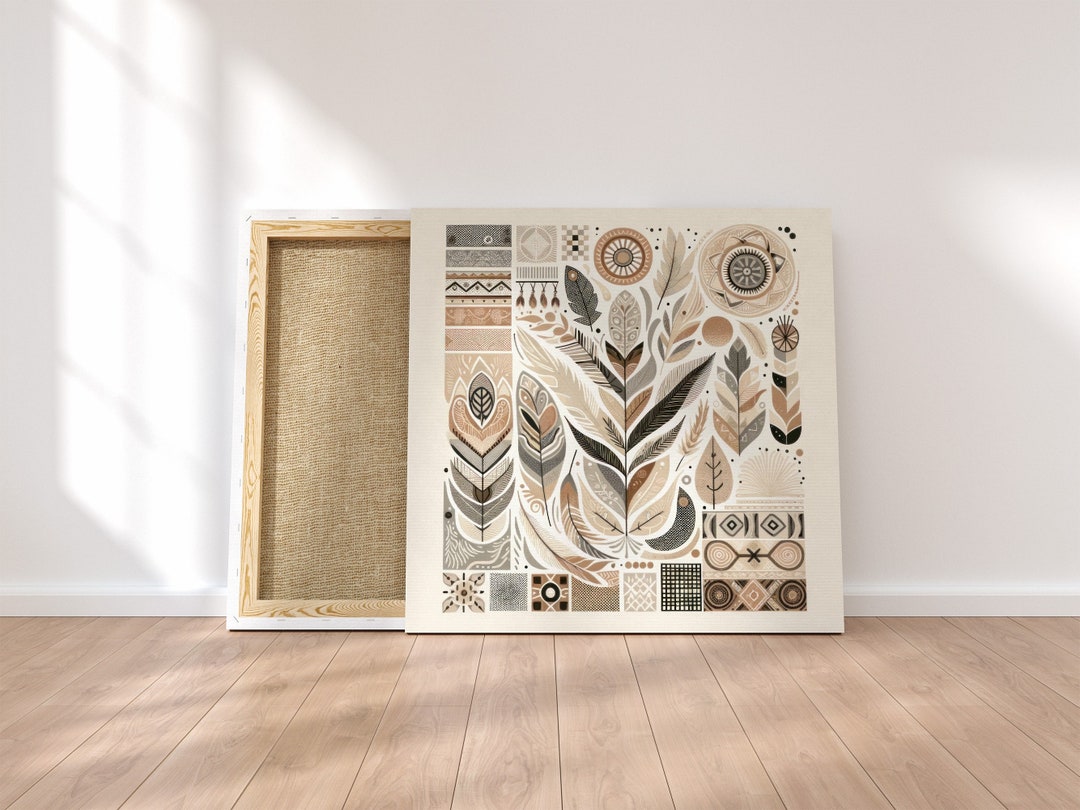 Giftable Canvas Painting, Original Boho Art, Personalized Bohemian Art ...