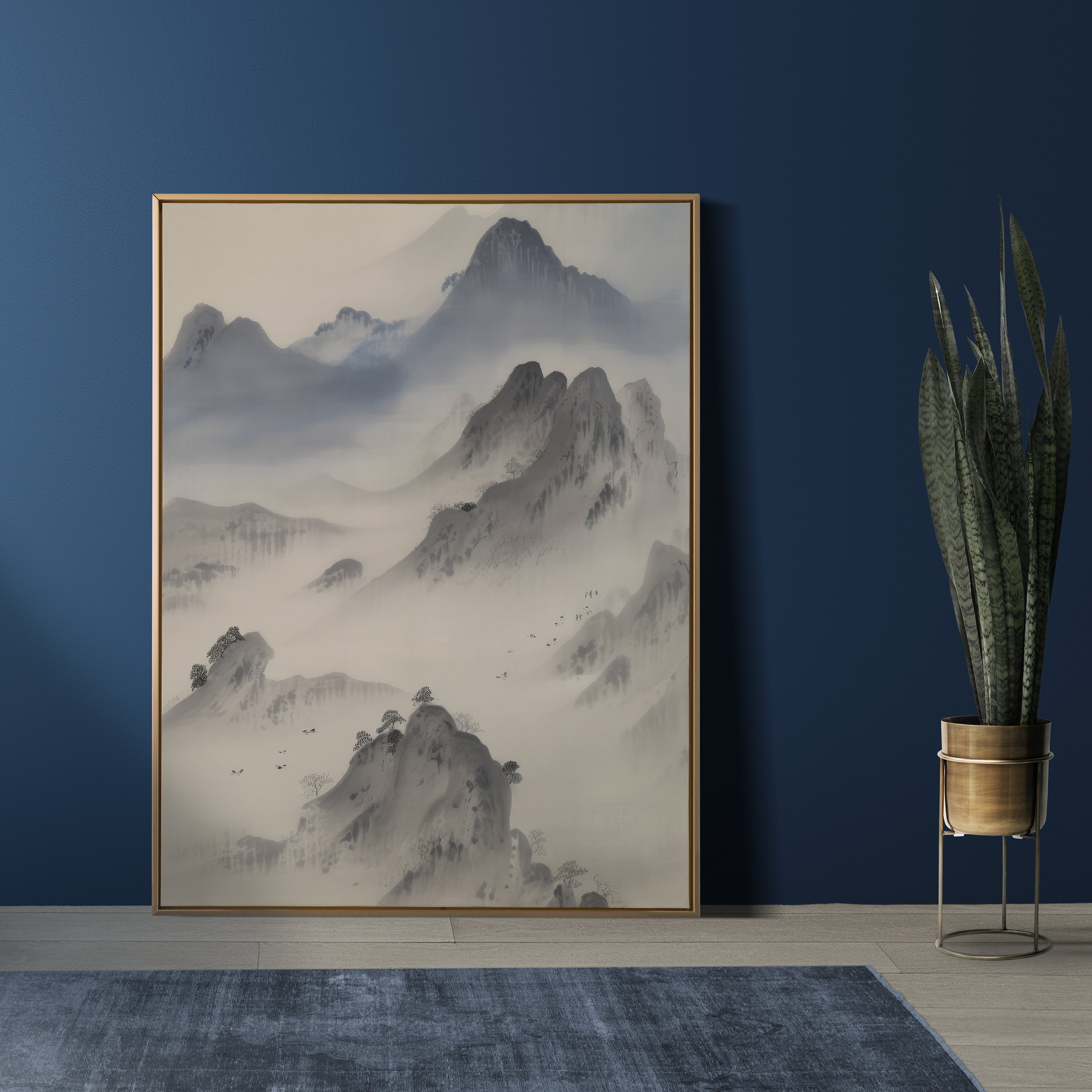 Japanische Wandkunst, minimalistische Wandkunst, Neutrale abstrakte Kunst, Zen Wandkunst ...