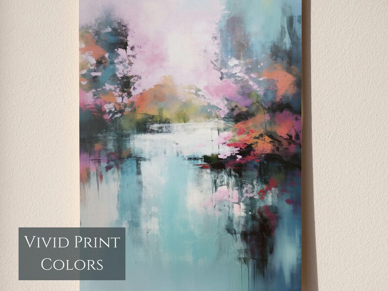 Serene Calming Pastel Abstract Art Print, Nature Inspired Organic ...