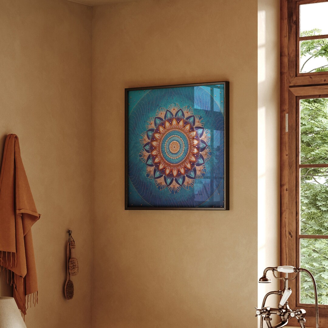 Mandala Framed Art, Framed Original Art, Spiritual Wall Art, Mandala Deco, Spiritual Mandala ...