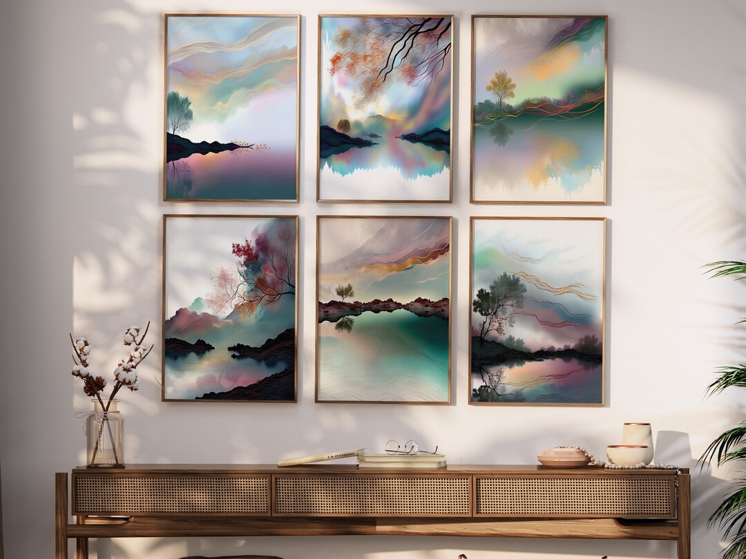 Set of 6 Zen Paintings, Zen Wall Art, Minimalist Zen Wall Decor ...