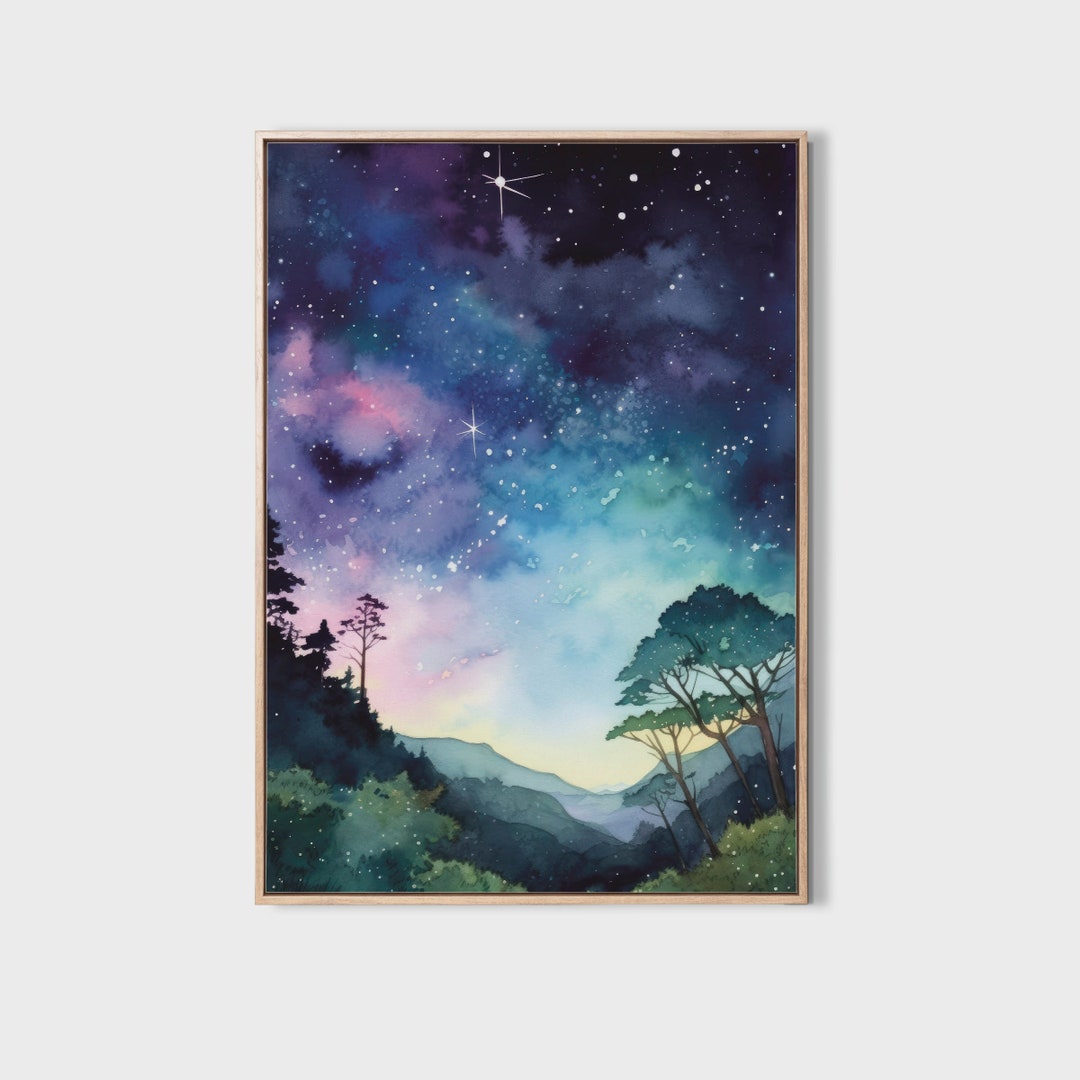 Celestial Wall Art, Outer Space Art, Space Poster, Night Sky Wall Art ...