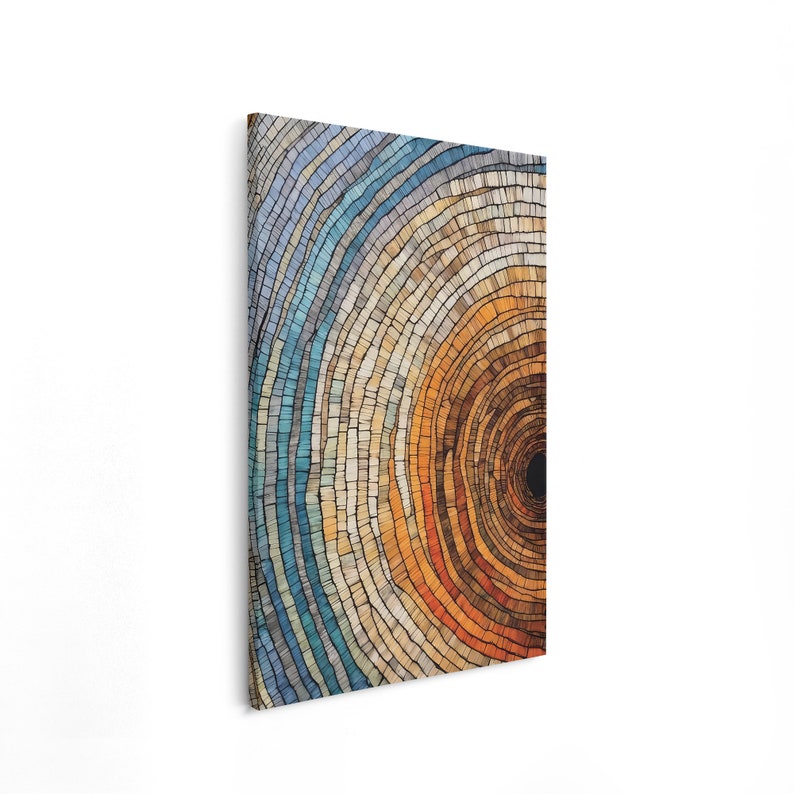 Tree Ring Canvas Painting Original Art on Canvas Tree Ring - Etsy Canada