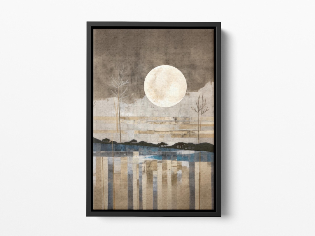 Serene Japandi Canvas Art, Calming Portrait Print, Minimalist Wall ...