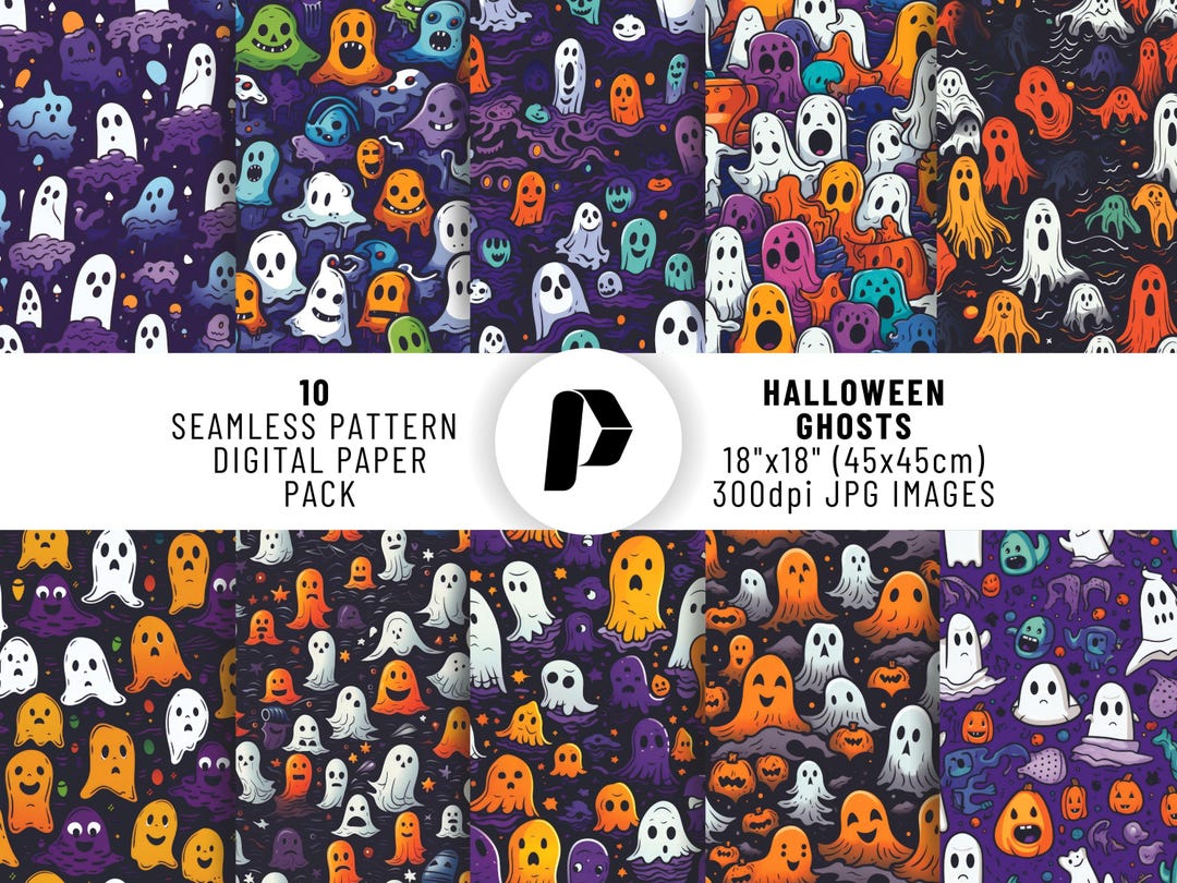Halloween Digital Paper, Halloween Seamless Pattern, Halloween ...