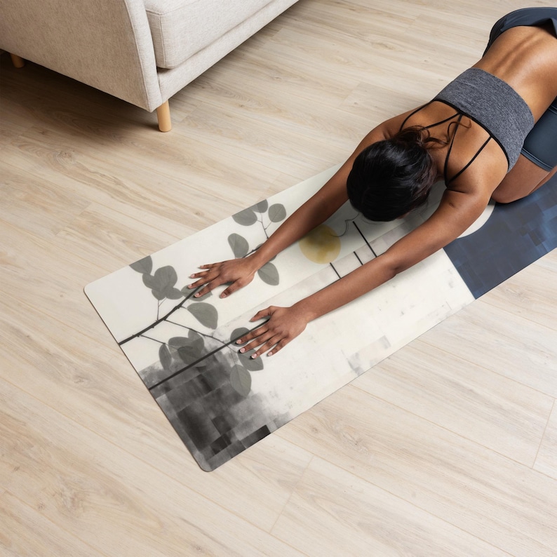 Yoga Mat, Exercise Mat, Japandi Fitness Mat, Pilates Mat, Zen ...
