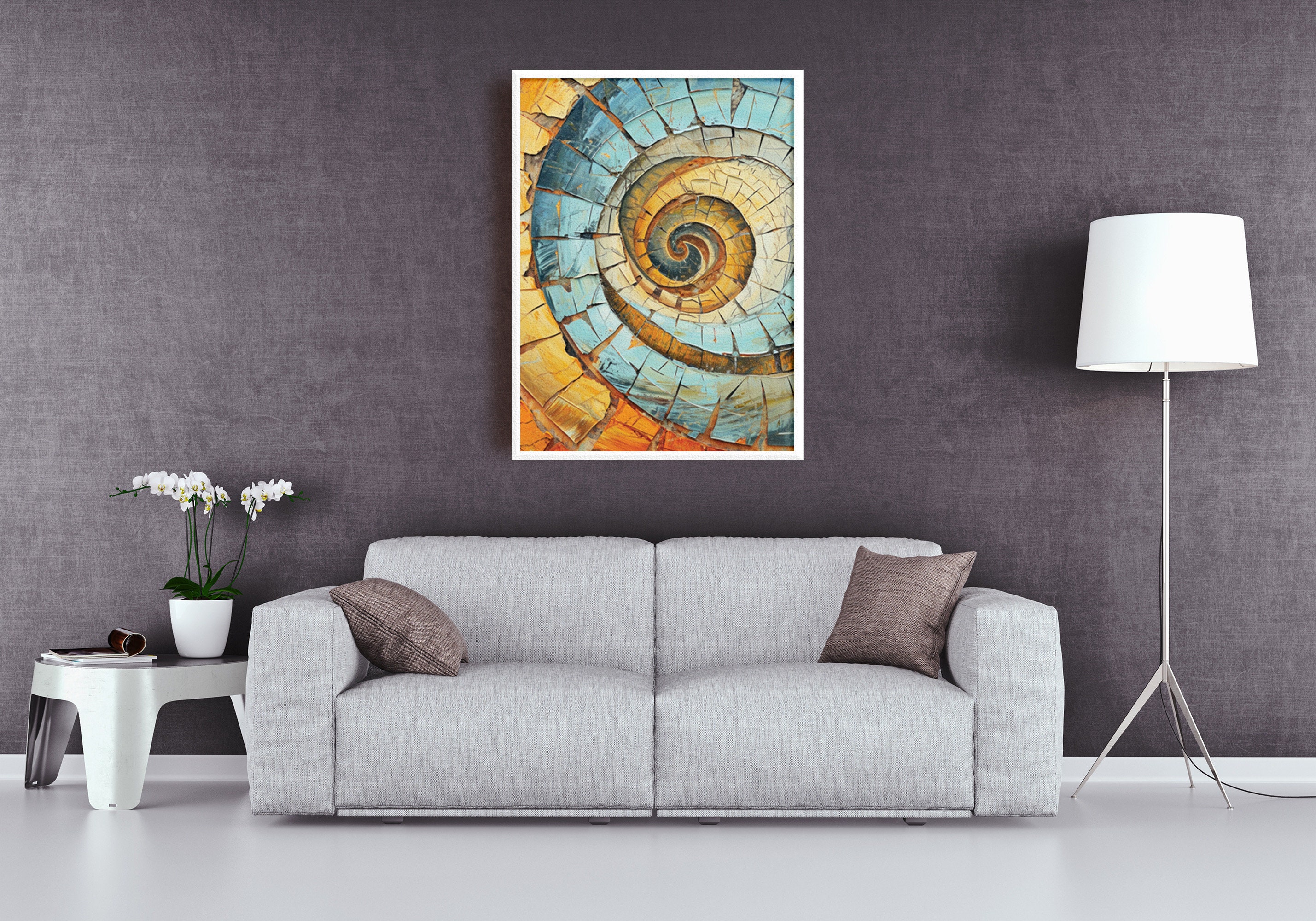 Wood Spiral Abstract Art, Wood Mosaic Wall Art, Modern Abstract ...