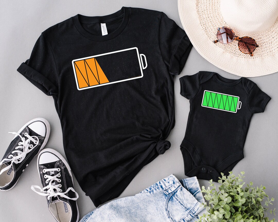 Battery Family Shirts, Low Battery Full Battery Shirt, Funny Family ...
