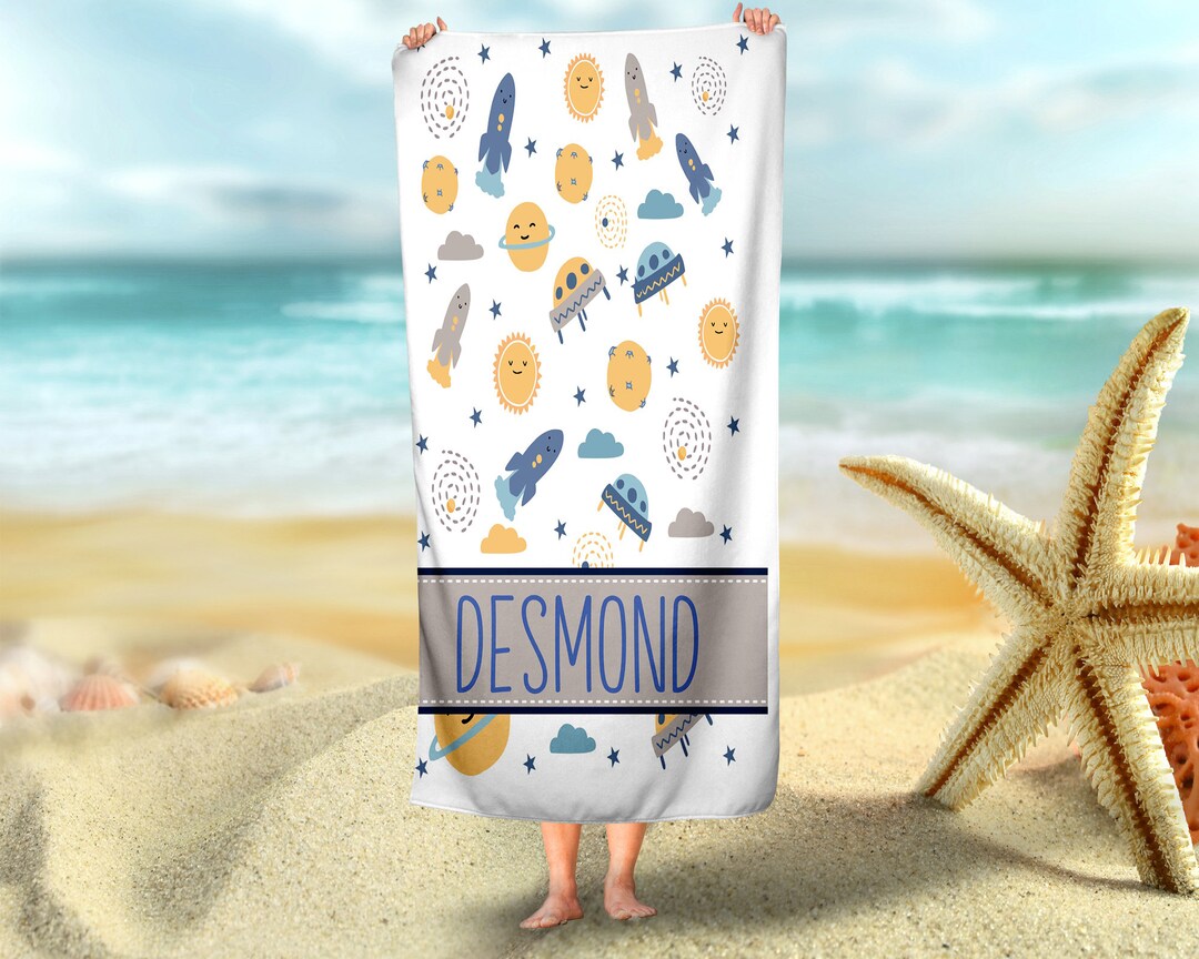 Solar System - Personalized Outer Space Towel for Kids - Customize Your ...