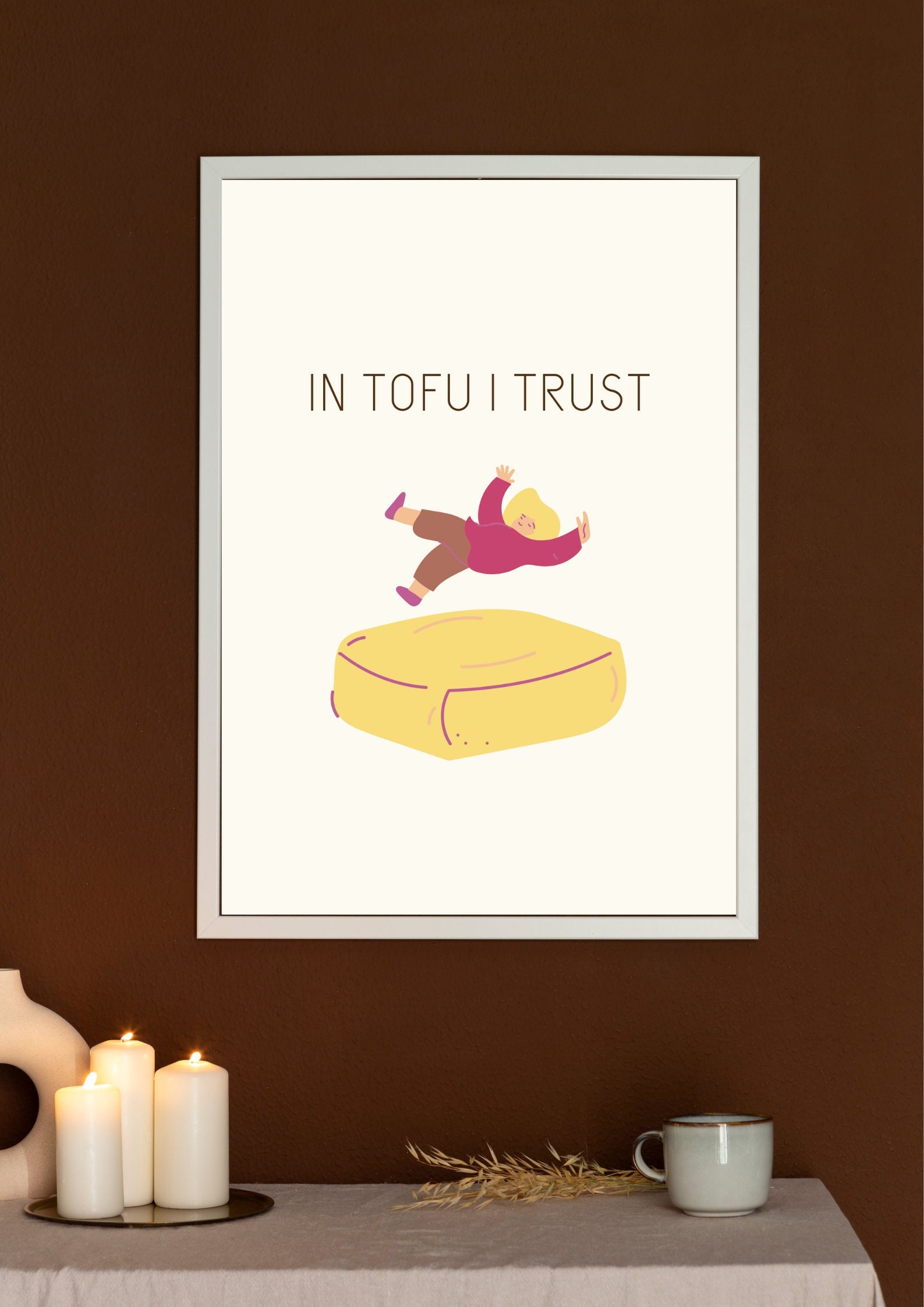 Vegan Funny Printable, Plant-based Wall Art, Tofu, Vegan Gift, Vegan ...