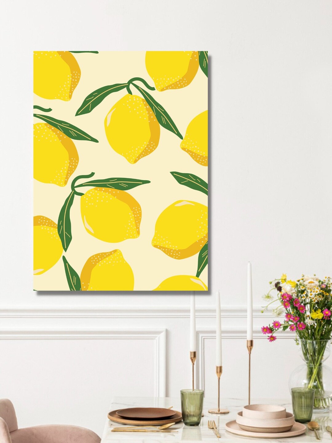 Lemon Printable Art Lemon Print Kitchen Lemon Print - Etsy