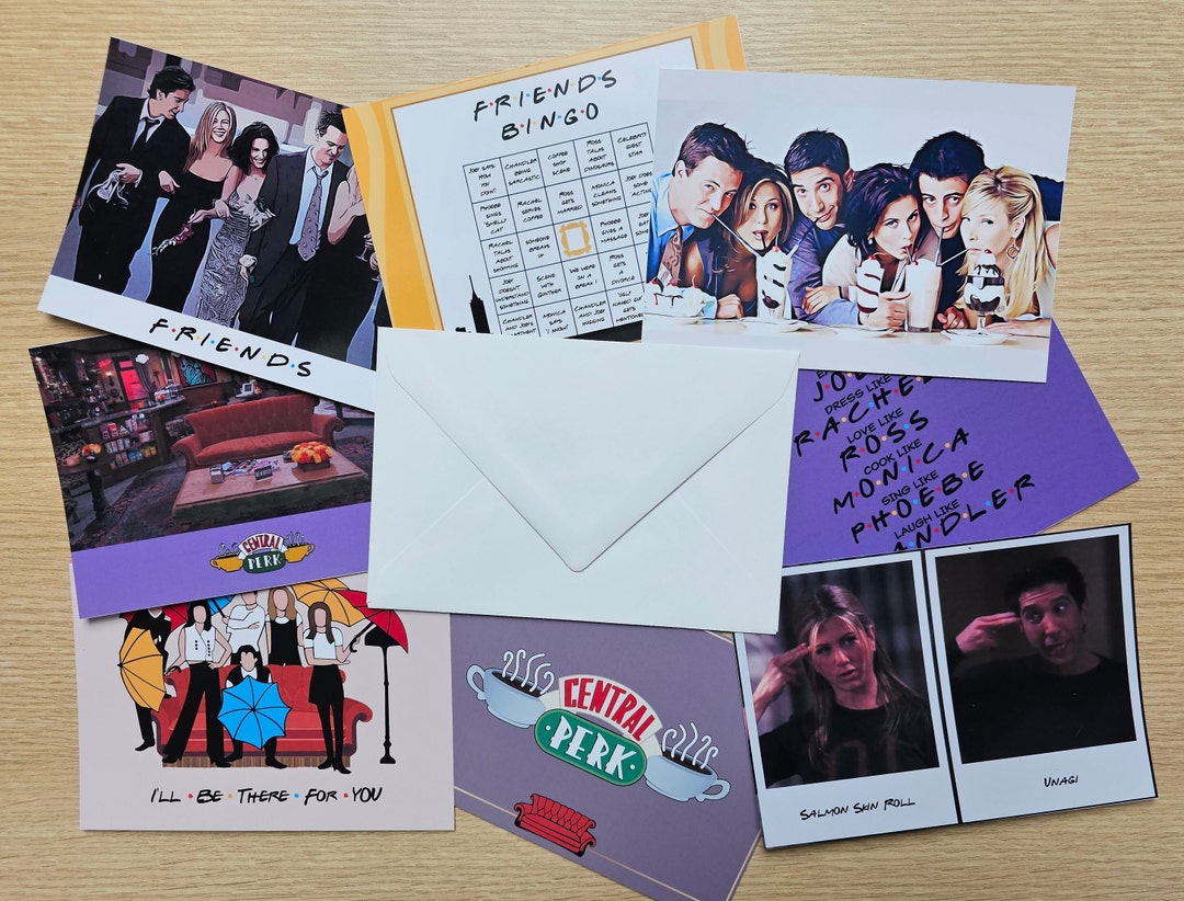 Friends TV Show Postcards, Set of 8, Digital File, Gift for Her, Gift ...
