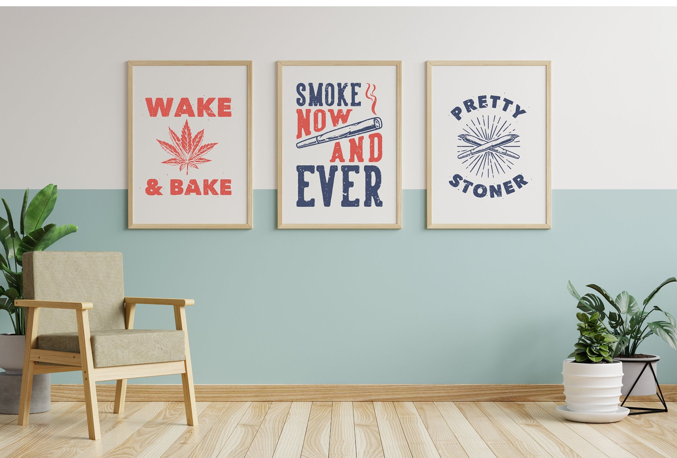 Cannabis Art, Set of 8, Weed Printables, Funny Posters, Digital ...