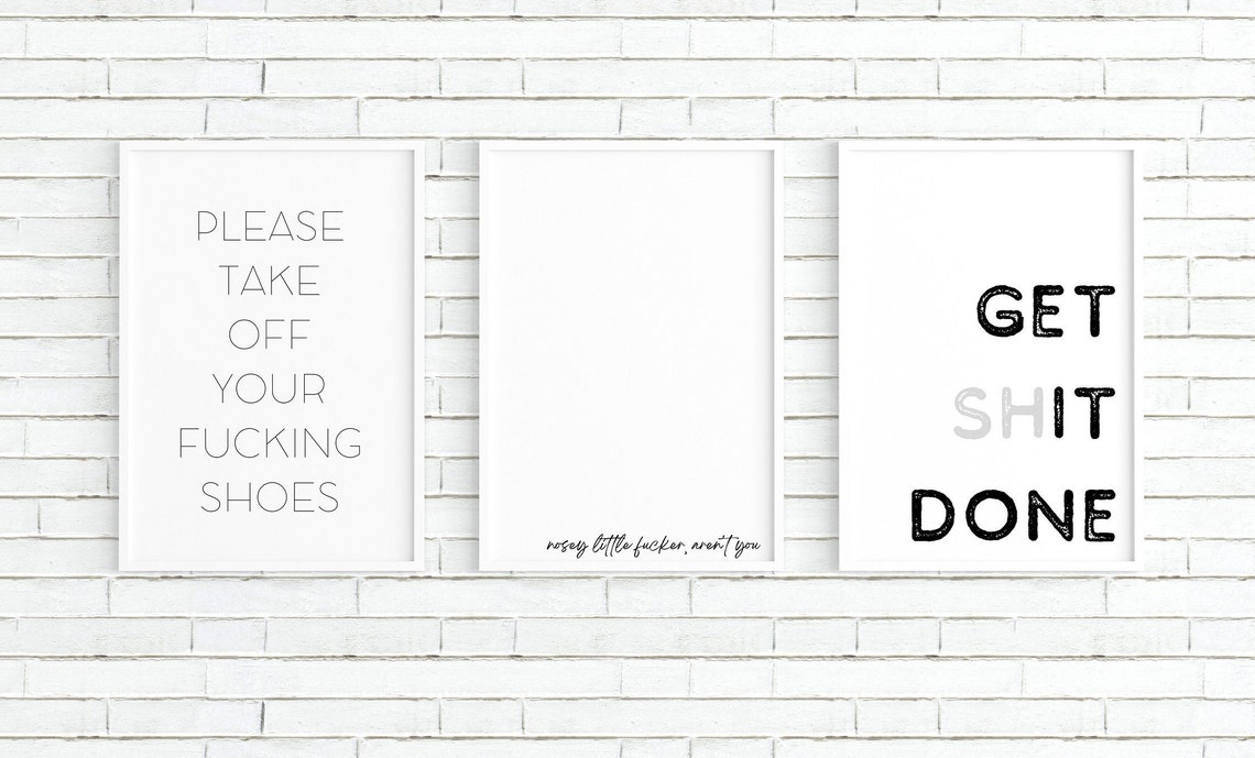 Funny Inspirational Quotes, Set of 9, Quote Pack, Bundle, Posters, Wall ...