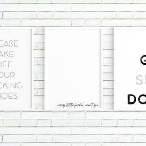 Funny Inspirational Quotes, Set of 9, Quote Pack, Bundle, Posters, Wall ...