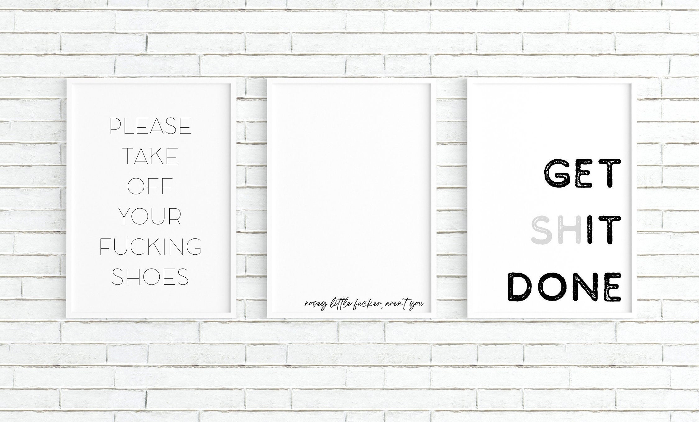 Funny Inspirational Quotes, Set of 9, Quote Pack, Bundle, Posters, Wall ...