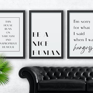 Funny Inspirational Quotes, Set of 9, Quote Pack, Bundle, Posters, Wall ...