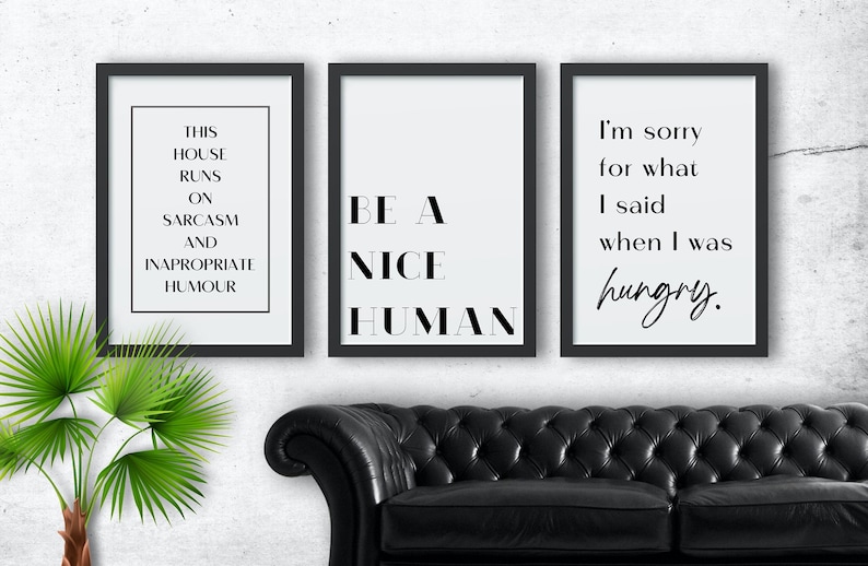 Funny Inspirational Quotes, Set of 9, Quote Pack, Bundle, Posters, Wall ...