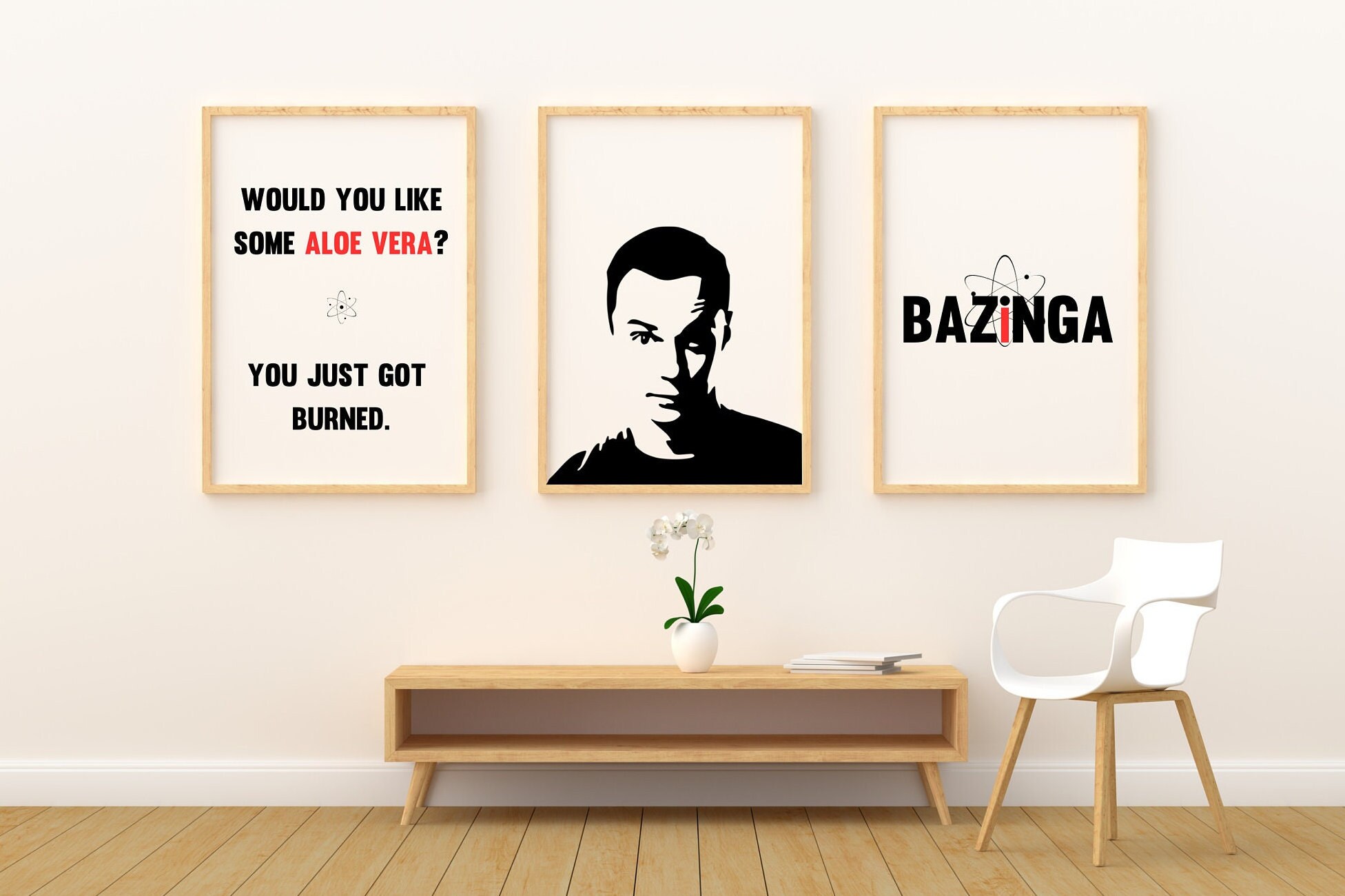 The Big Bang Theory Quotes, Set of 9, Sheldon Cooper Quotes, Wall Art ...