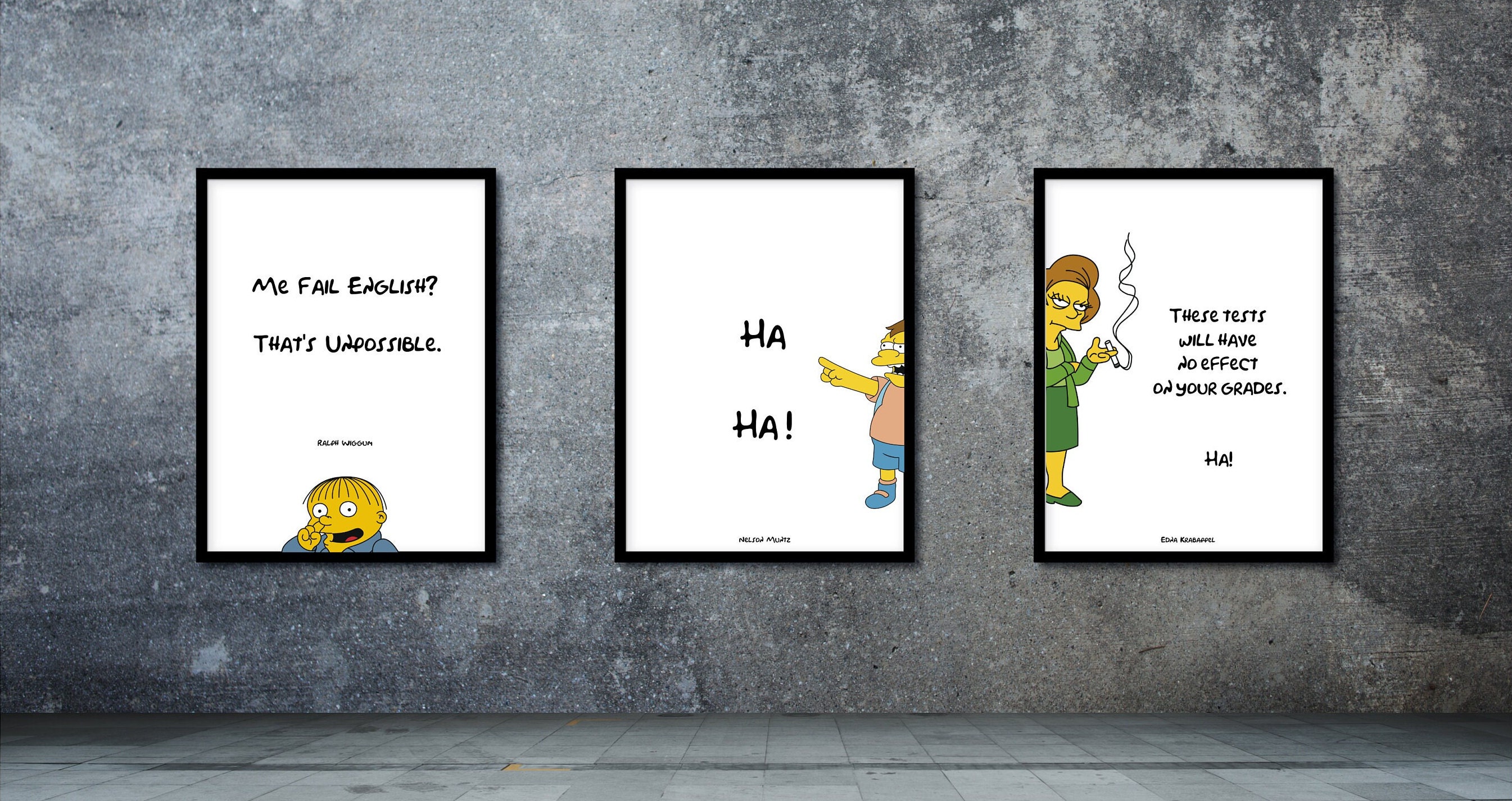 The Simpsons Quotes, Set of 9, Tv Show, Funny Quotes, Homer, Marge ...