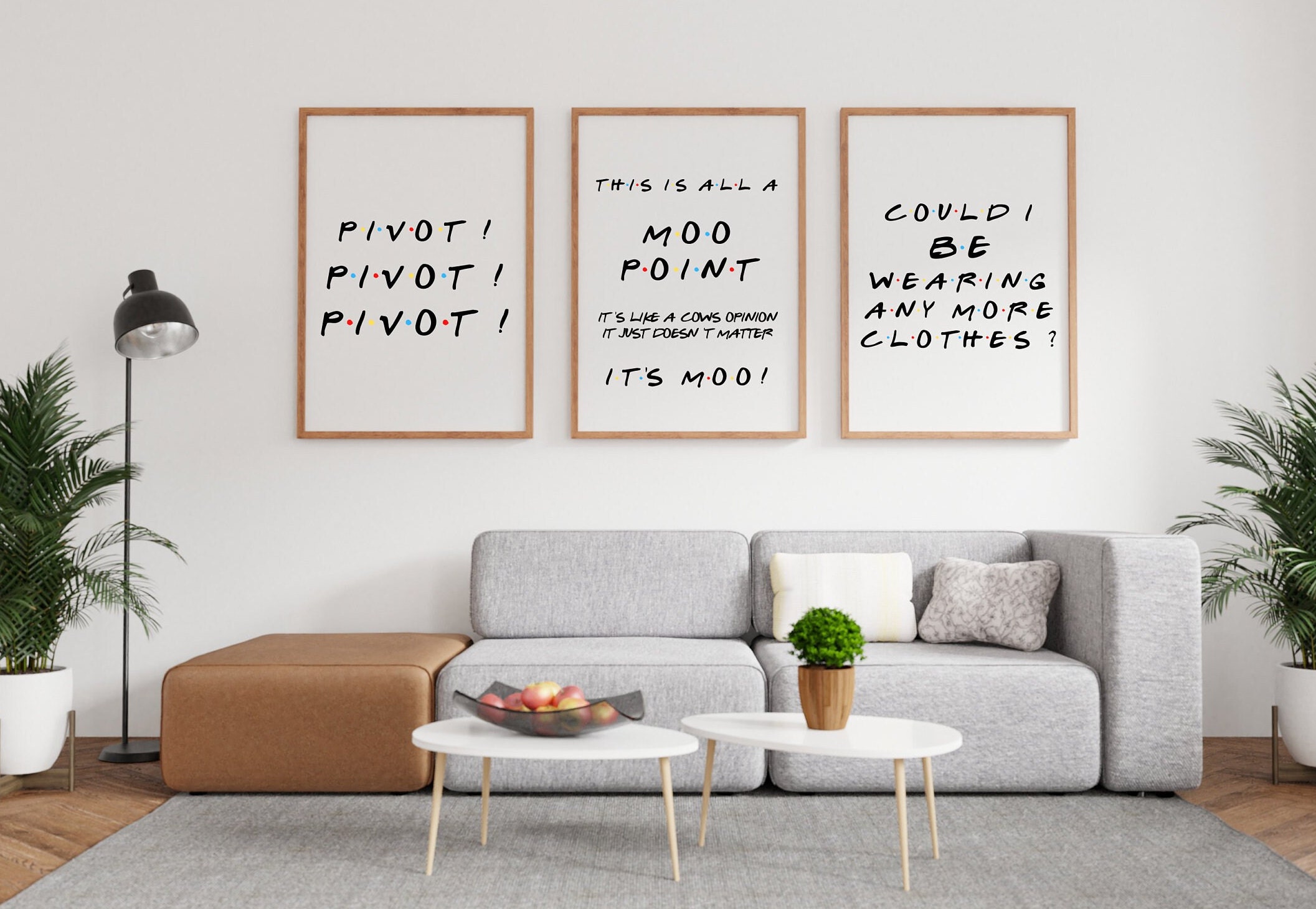 Friends Tv Show Quotes, Set of 9, Wall Art, Bedroom Decor, Home ...
