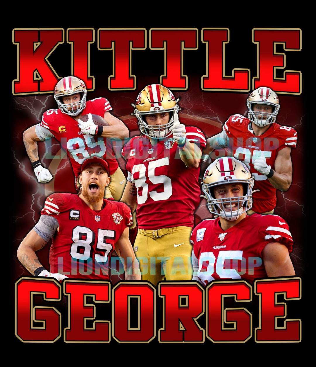 George Kittle Png T-Shirt Design digitale Datei 300 DPI PNG - Etsy.de