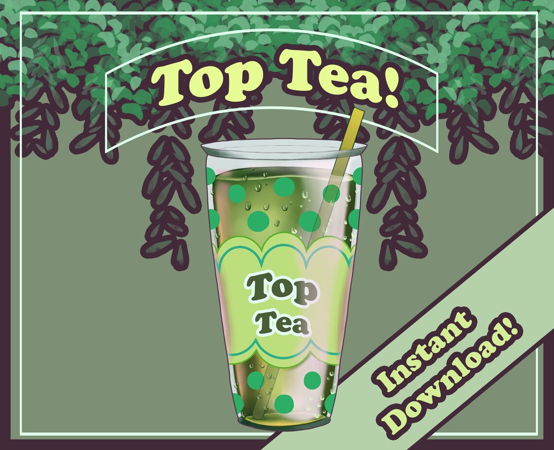 Vtuber Cup TOP TEA Asset 2D PNG Gaming - Etsy