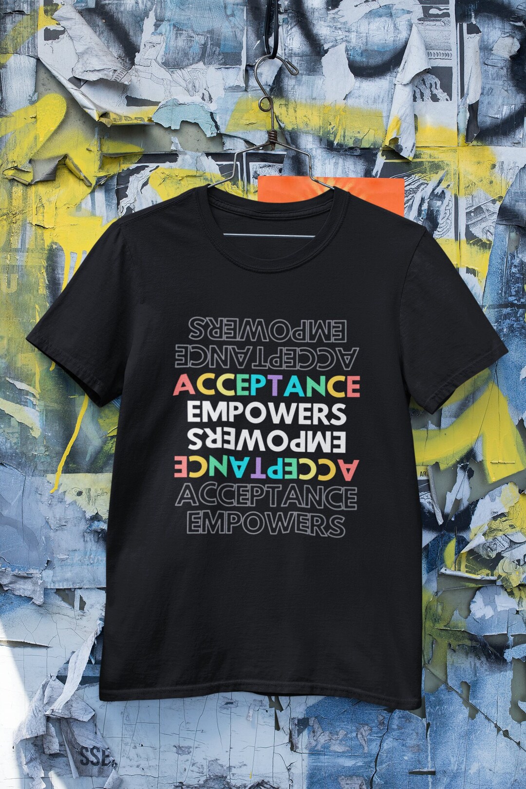 Inspirational Acceptance Empowering Tshirt Mental Health Autistic ...