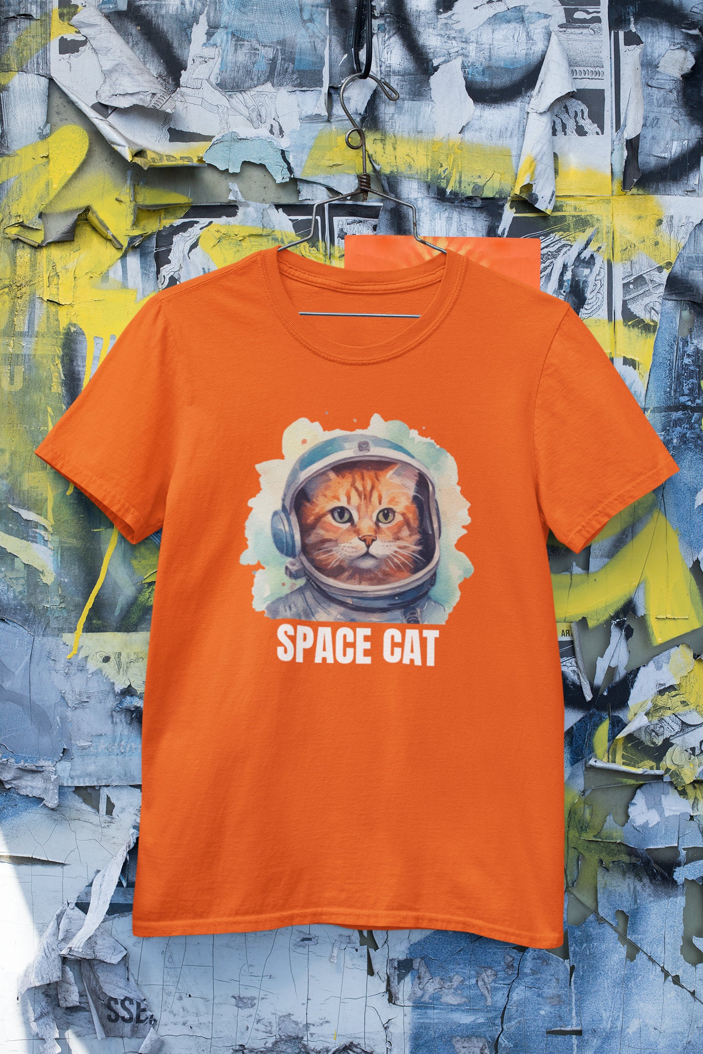 Space Cat Tshirt for Cat Owner Tshirt Cool Kitty Tshirt Funky Cat T ...