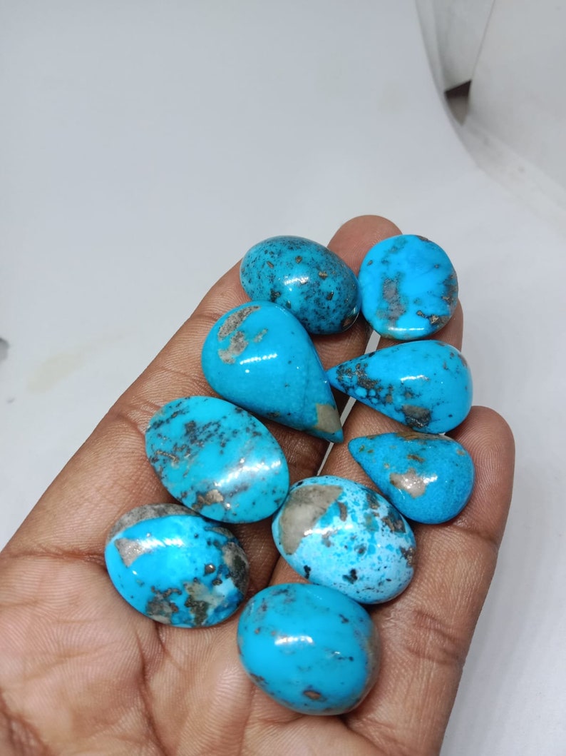 Set of Very Rare AAA Persian Turquoise Cabochons Gemstone, 100% Natural ...