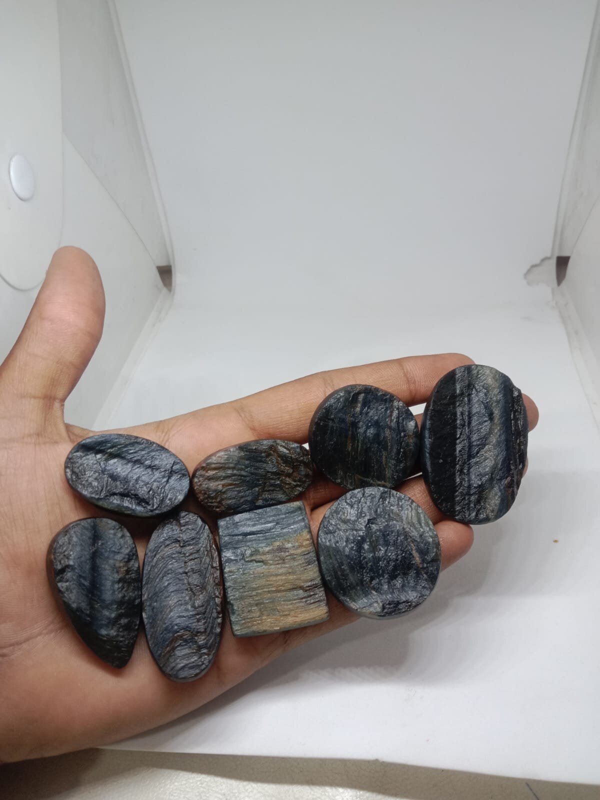 60%OFF Natural Hawk Eye Gemstone Tiger Eye Druzy Cabochon Tiger Eye ...