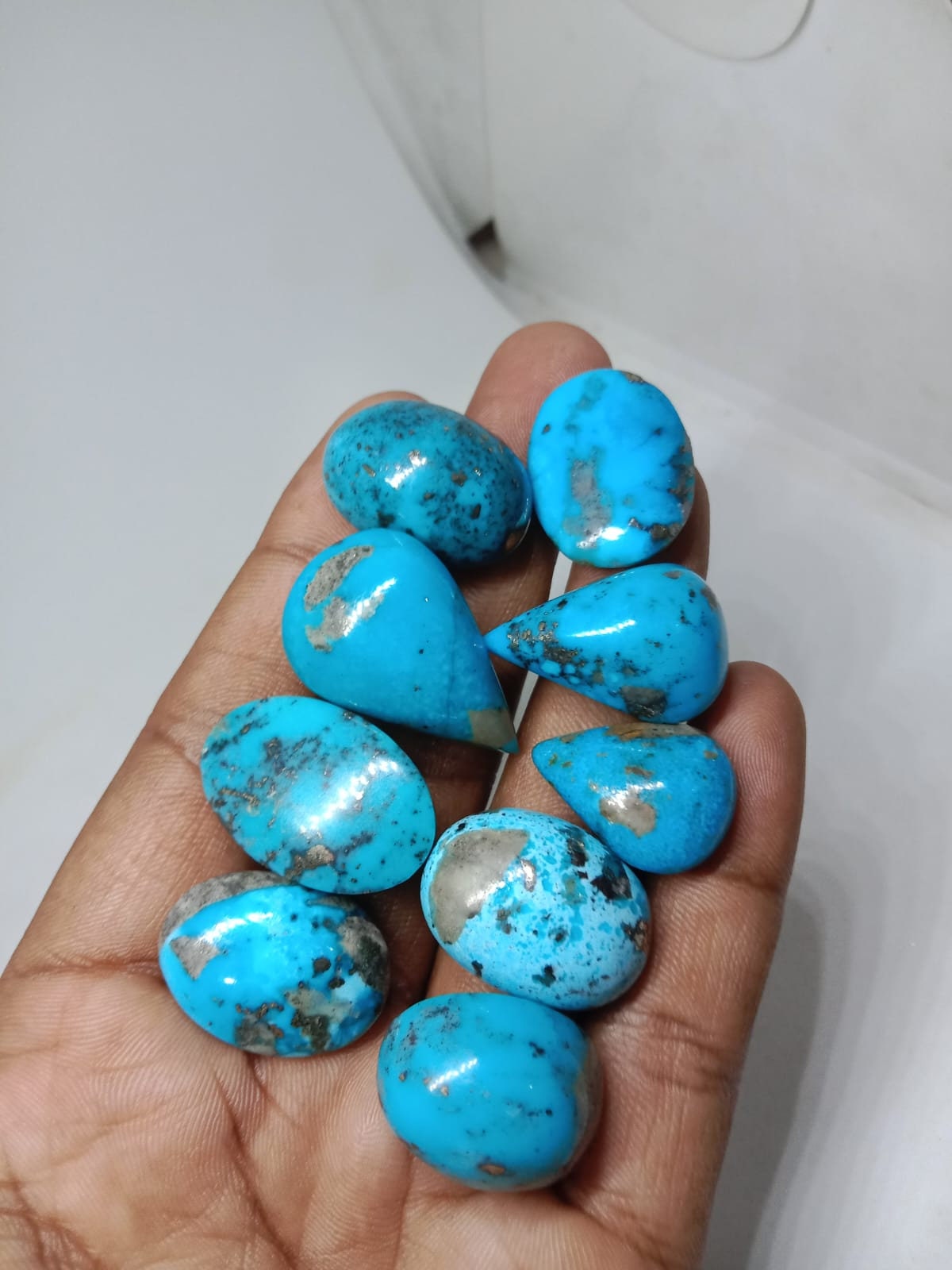 Set of Very Rare AAA Persian Turquoise Cabochons Gemstone, 100% Natural ...