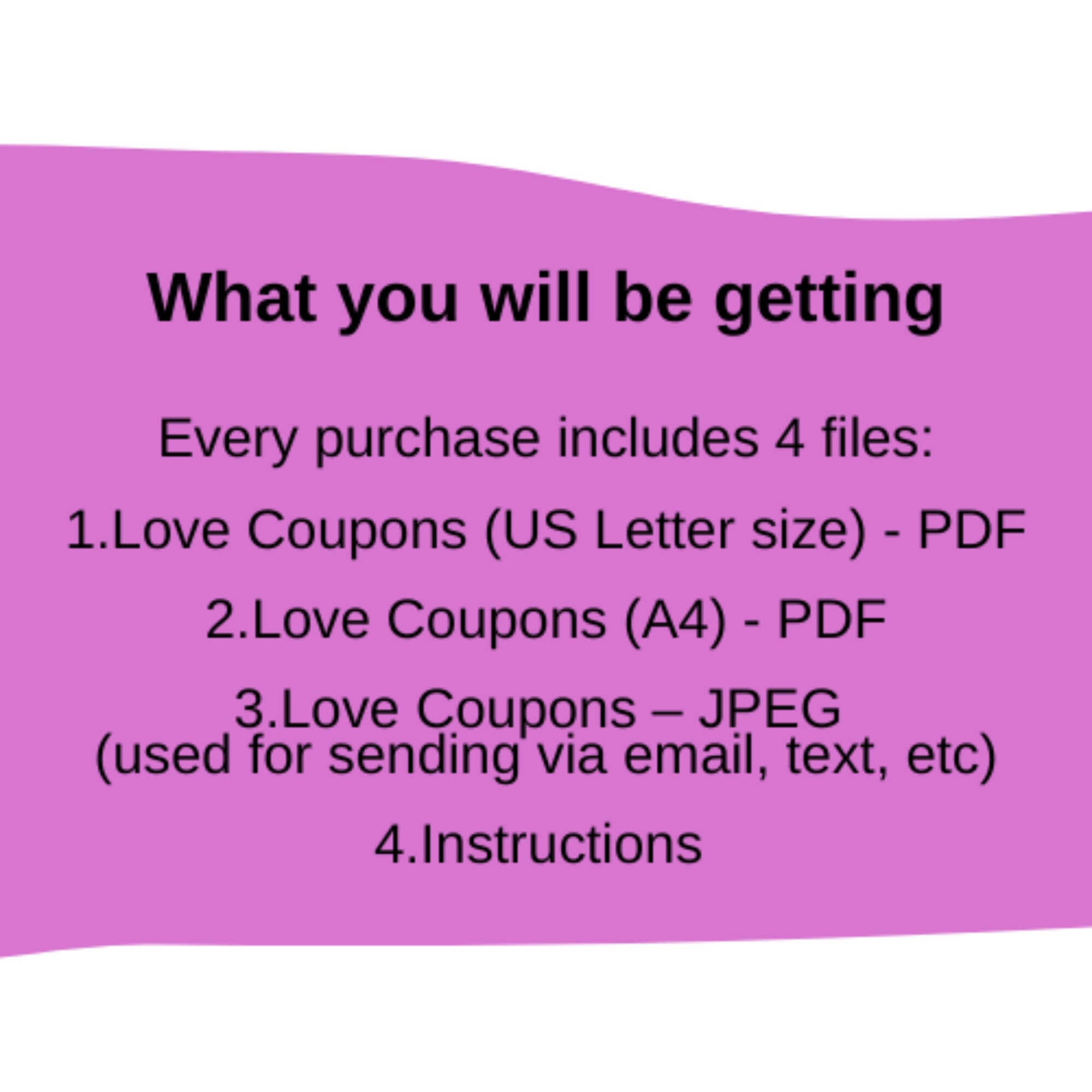Printable Love Coupons, Love Voucher, Instant Download, Ready to Print ...