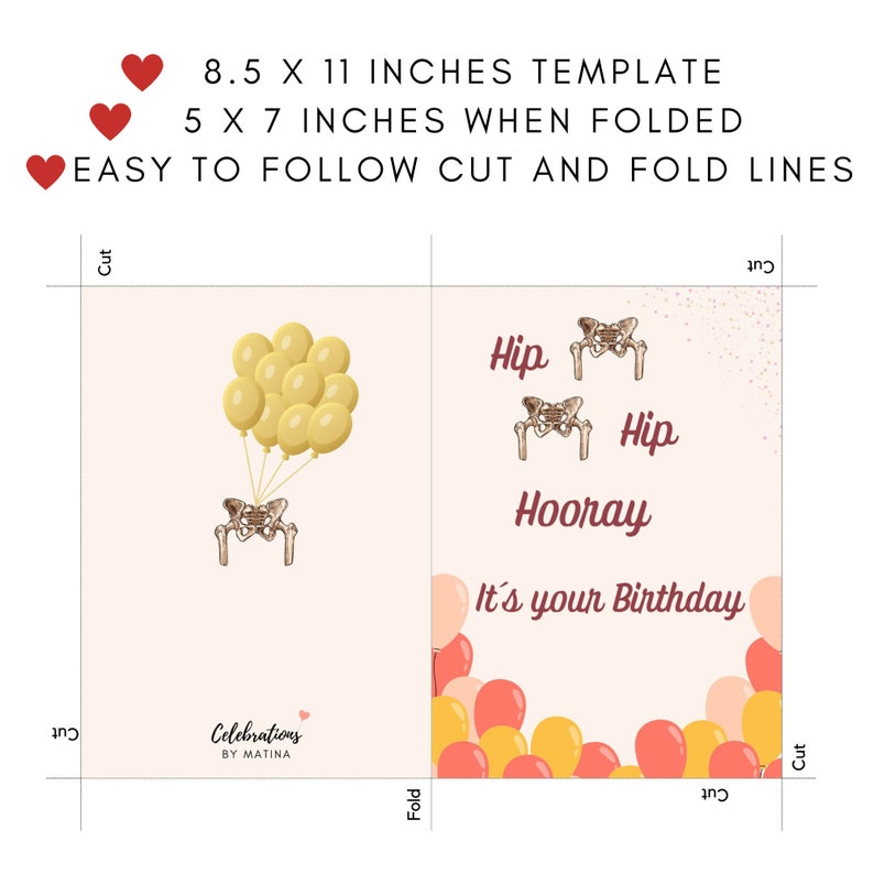 Funny Birthday Card – Instant Download. Digital Birthday Card. Foldable ...